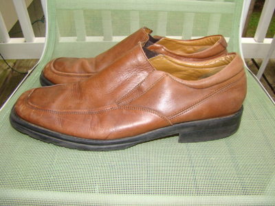 BORELLI " BROADWAY " COGNAC BROWN LEATHER CASUAL LOAFERS SHOES MENS ...