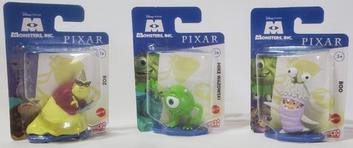 Monsters Inc. Pixar Mattel Mini Figures Set Of 3 Mike Wazowski, Boo ...
