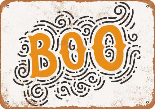 METAL SIGN - Boo - Vintage Look | eBay