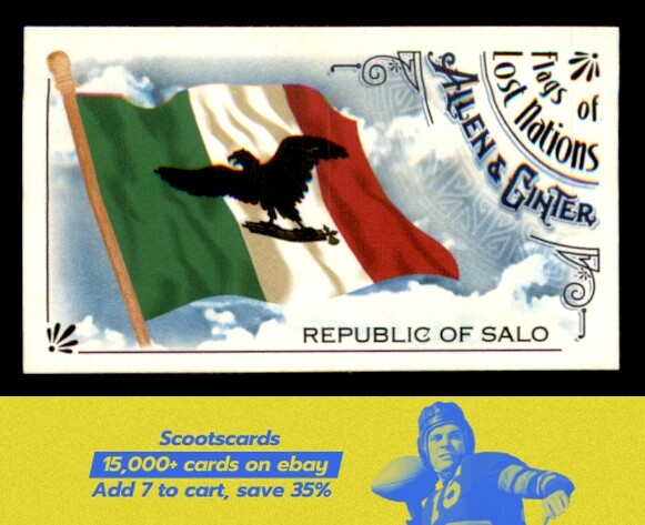 2018 Topps Allen & Ginter Republic of Salo Mini Flags of Lost Nations # ...
