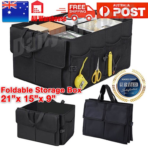 Car Boot Organiser Partition Collapsible Storage Box Trunk Bag Tool ...