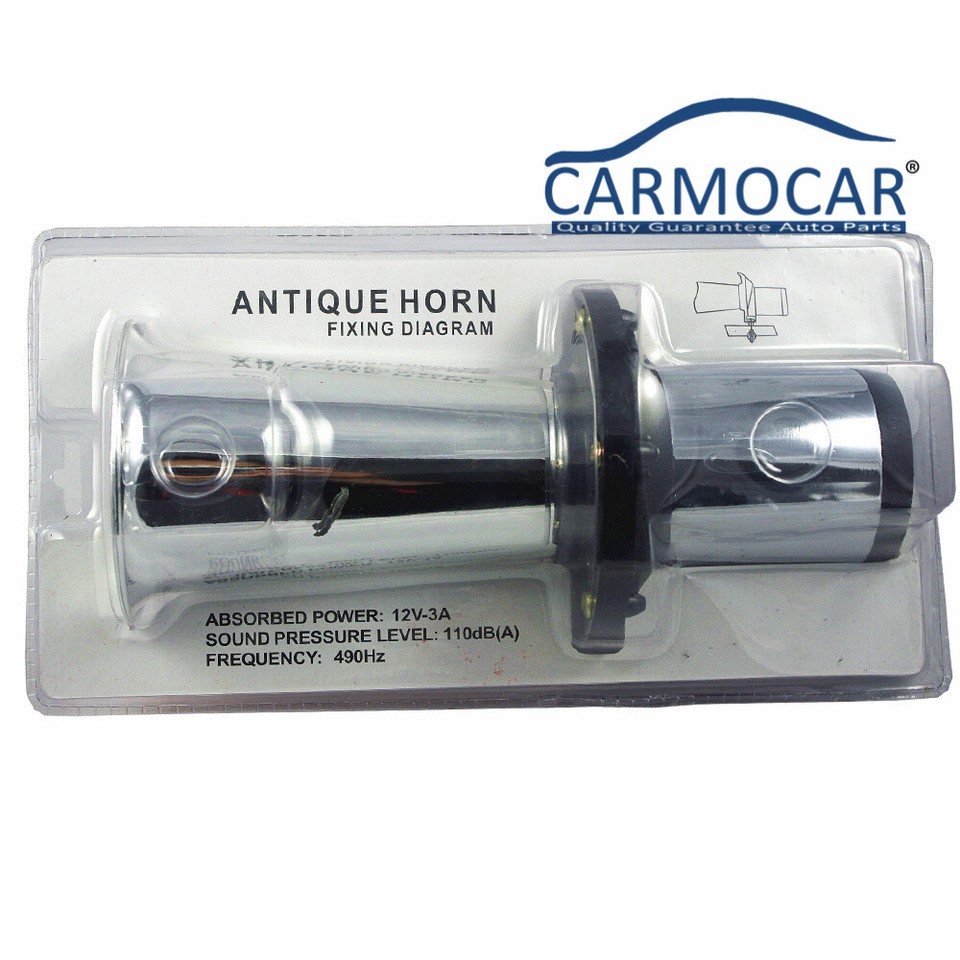 12V CHROME AOOGA OOGA AHOOGA AHOOGAH HORN ANTIQUE VINTAGE HORN CAR HOT ...