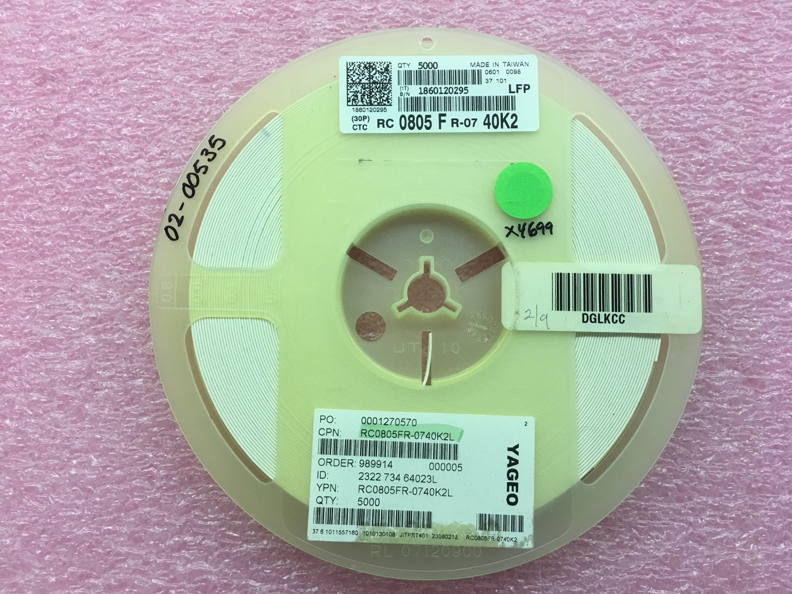 (4,699 PIECE REEL) RC0805FR-0740K2L, YAGEO, RES SMD 40.2K OHM 1% 1/8W ...