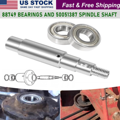 3pcs Bearings and Spindle Shaft Kit for Bush Hog 88749 50051387 ...