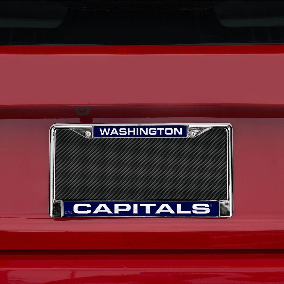 Washington Capitals NHL Chrome Metal Laser Cut License Plate Frame FREE ...