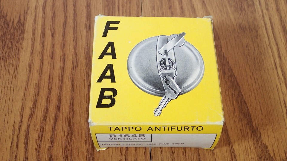 FAAB Bologna Vintage Locking Gas Cap Datsun Fiat B164B w/ Keys ...