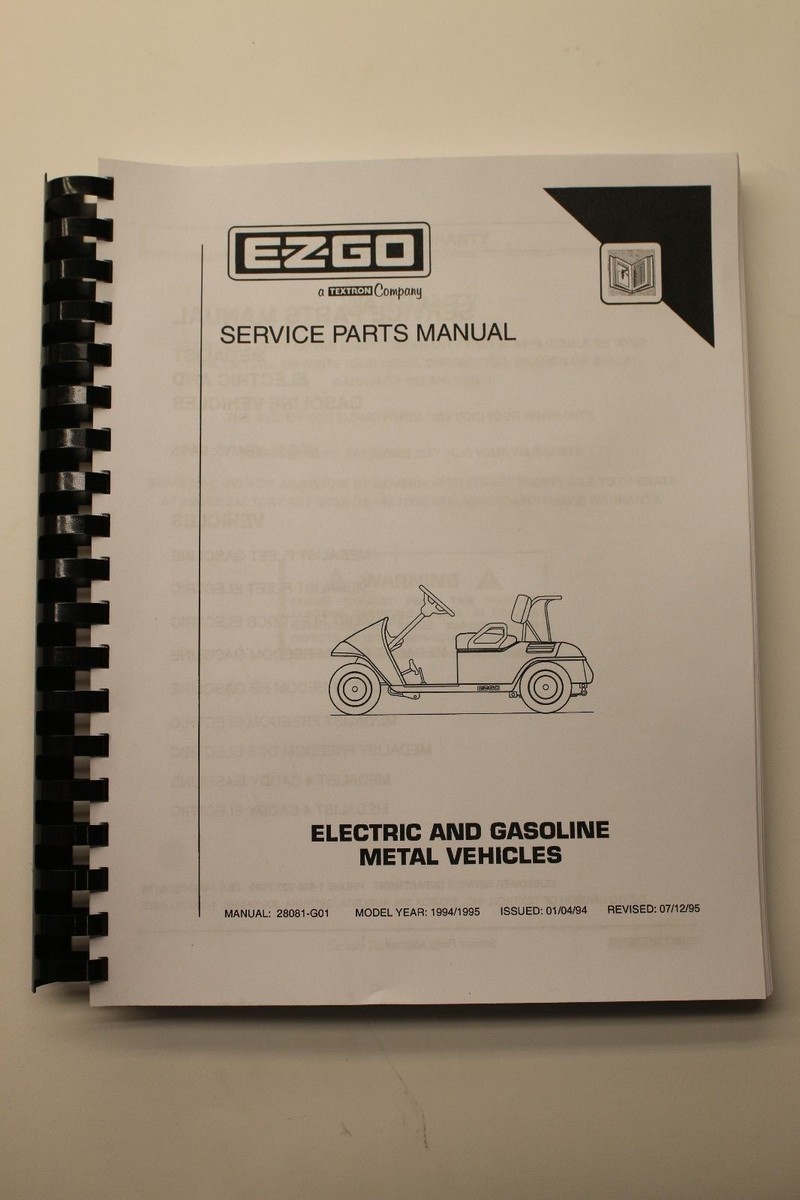 1995 Ezgo Golf Cart Manual El Diablo, EZGO Sepex Series High Speed