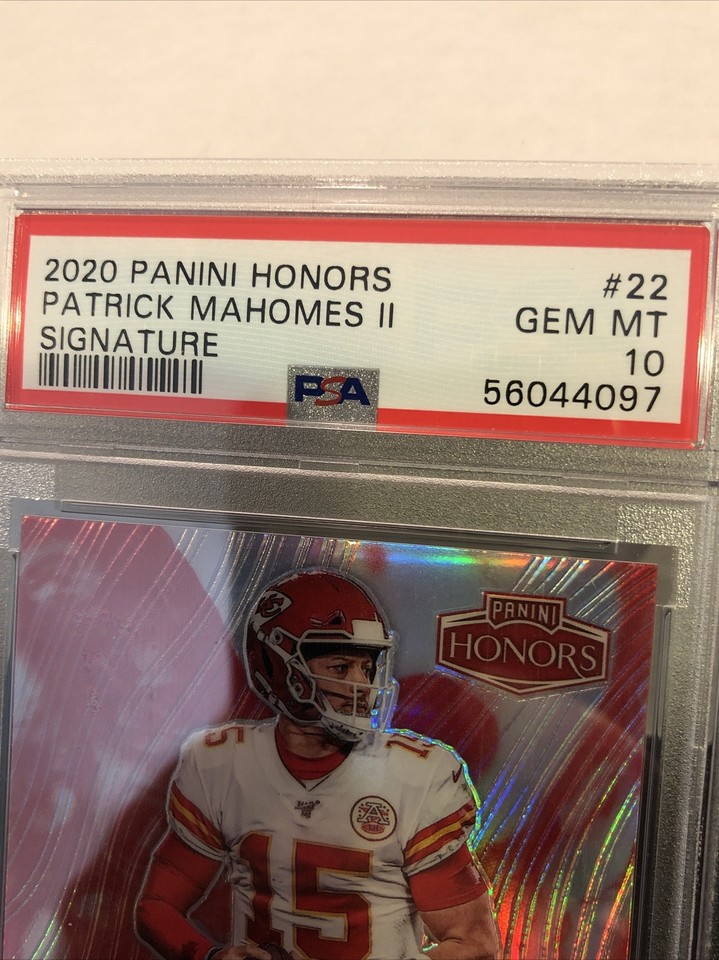 2020 Panini Patrick Mahomes Signature Autograph Numbered /7 PSA 10 Gem ...