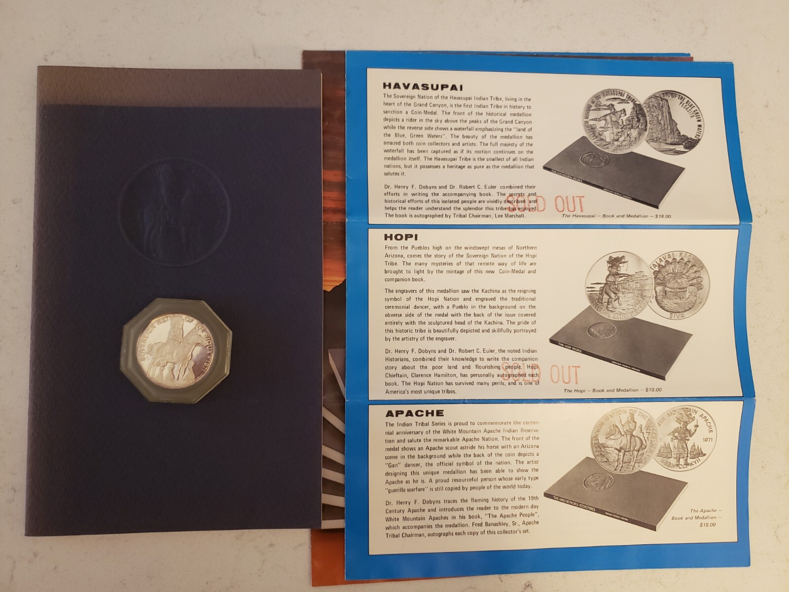 1971 Sovereign Nation of the Sioux Fine Silver medallion Coin Rosebud ...