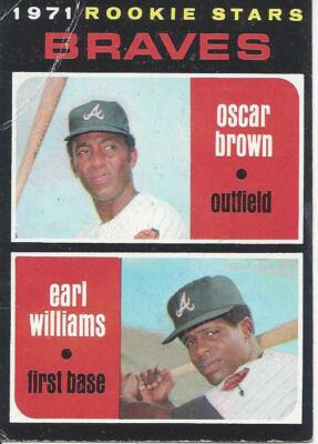 1971 Topps Braves Rookie Stars Oscar Brown Earl Williams 52 VG | eBay