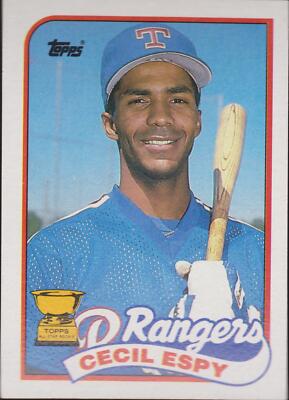 1989 Topps Cecil Espy All Star Rookie Cup #221 Texas Rangers Baseball ...