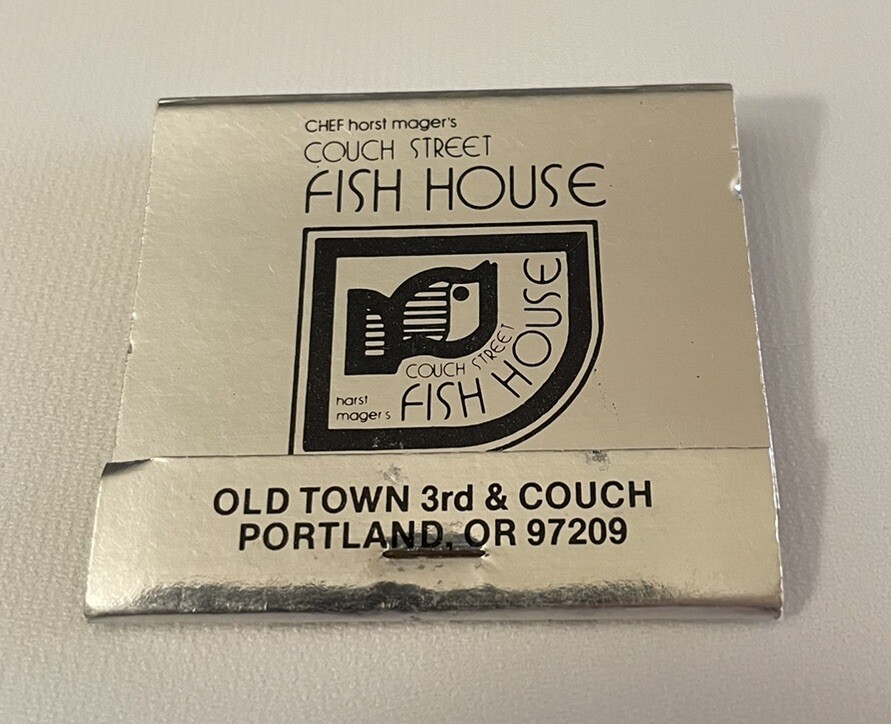Vtg Horst Mager Couch Street Fish House Restaurant Large Matchbook Full ...