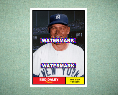 Bud Daley New York Yankees 1961 Style Custom Baseball Art Card | eBay