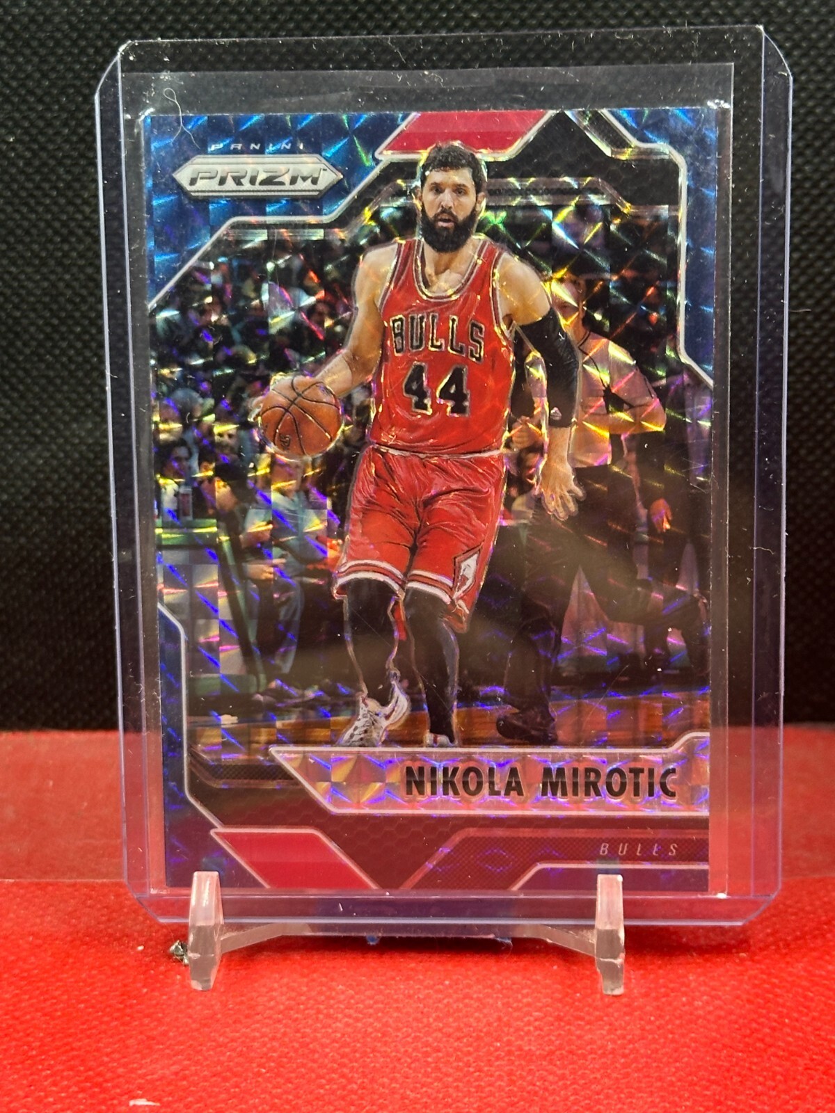 2016-17 Panini Prizm Blue Mosaic Refractor #94 Nikola Mirotic NBA | eBay