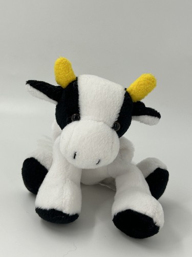 Vintage Russ 7" Plush Cow Beans Yellow Horns Stuffed Animal Toy | eBay