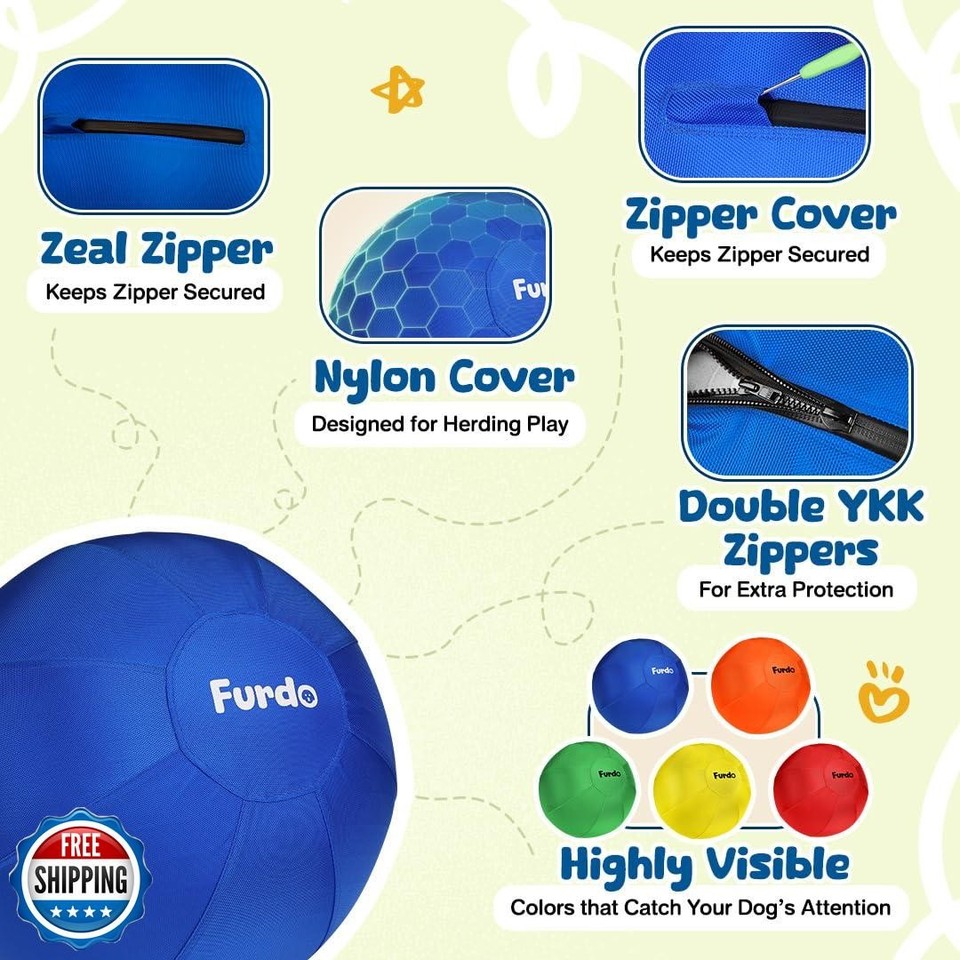 Furdo 30" Herding Ball for Dogs, for Australian Shepherd, for Cattle ...