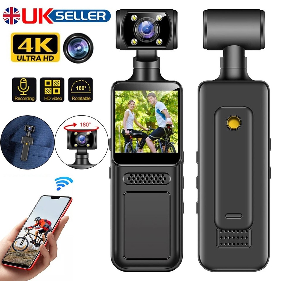 4K Ultra HD Pocket Action Camera, Rotatable, Vlog Recording, Mini ...