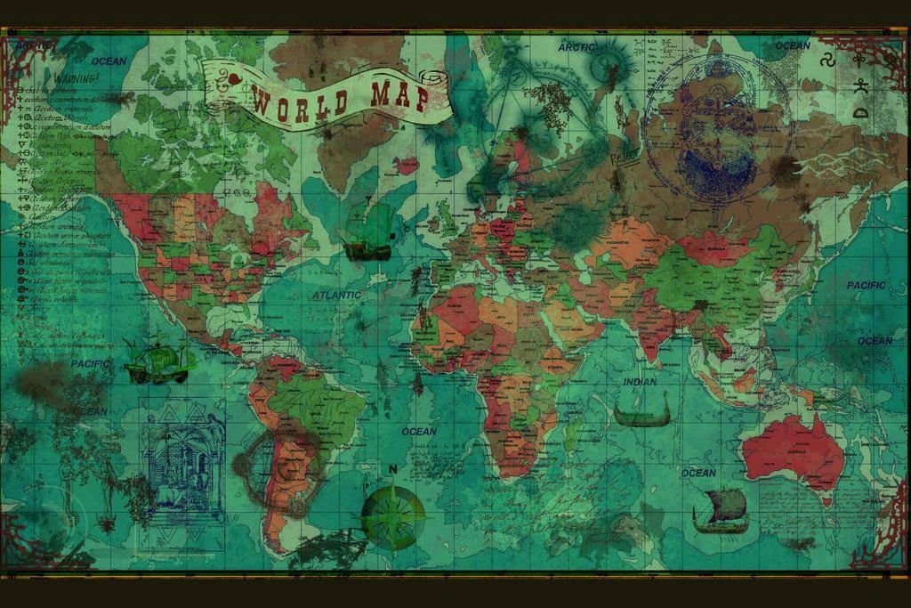 Cool World Map Poster