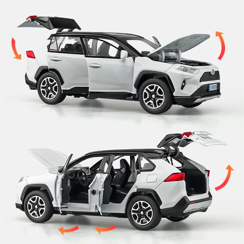 1:32 Toyota RAV4 SUV Alloy Diecast Metal Car Model Simulation Sound ...