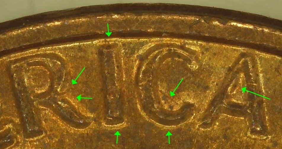 1981 D US Vintage Penny With Multiple Double Die & Laminate Flaw Mint ...
