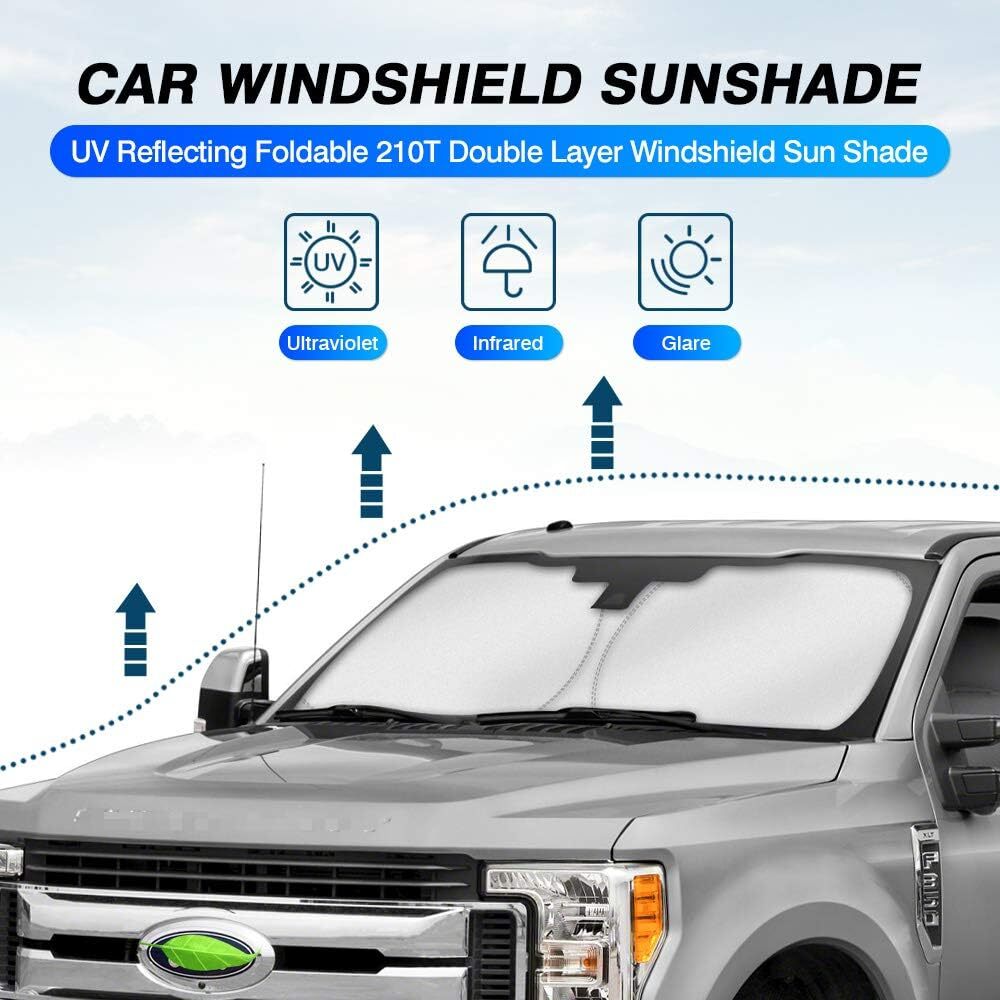 For 2017-2024 Ford Super Duty F250 F350 F450 Windshield Sun Shade UV ...