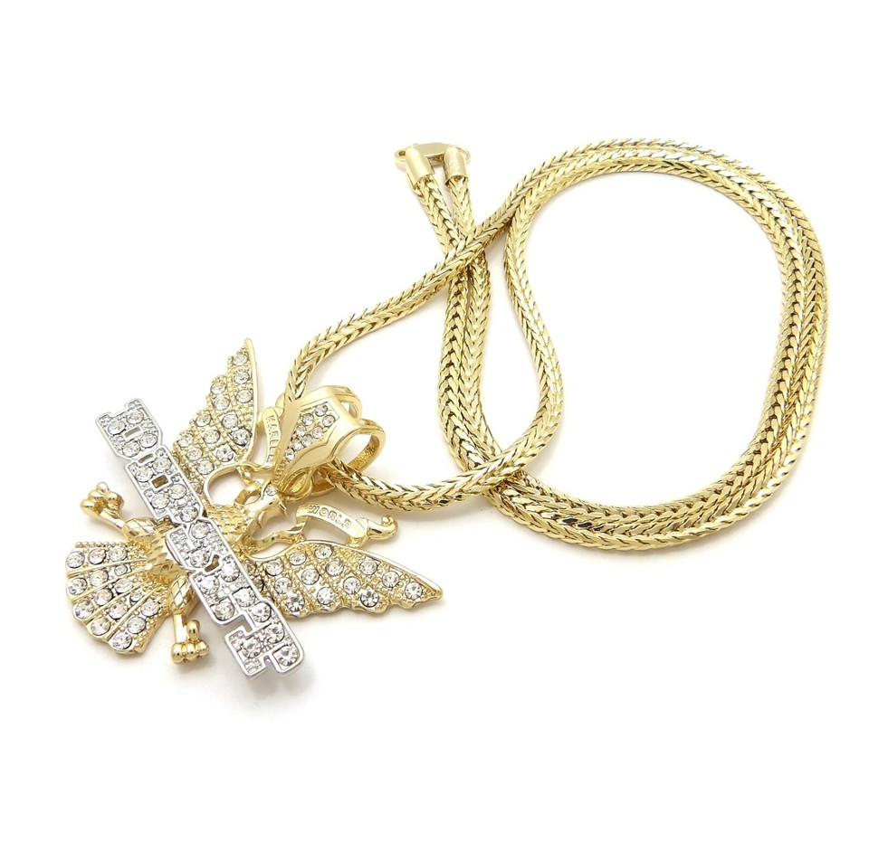 New Ice Bling DIPSET DIPLOMATS Pendant With 4mm 30" Franco Chain | eBay