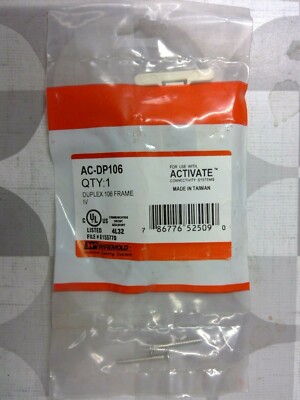 Wiremold AC-DP106 Duplex 106 Frame, Ivory **Free Shipping** | eBay
