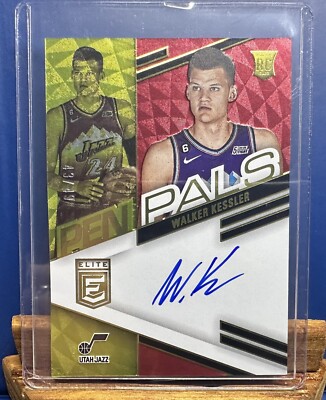 2022-23 Panini Elite Pen Pals Red On Card Rookie RC Auto Walker Kessler ...
