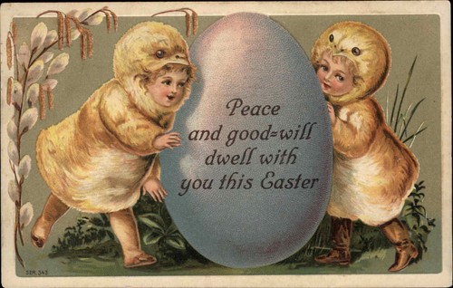 Easter Fantasy Cute Kids Children in Chick Costumes c1910 Vintage ...