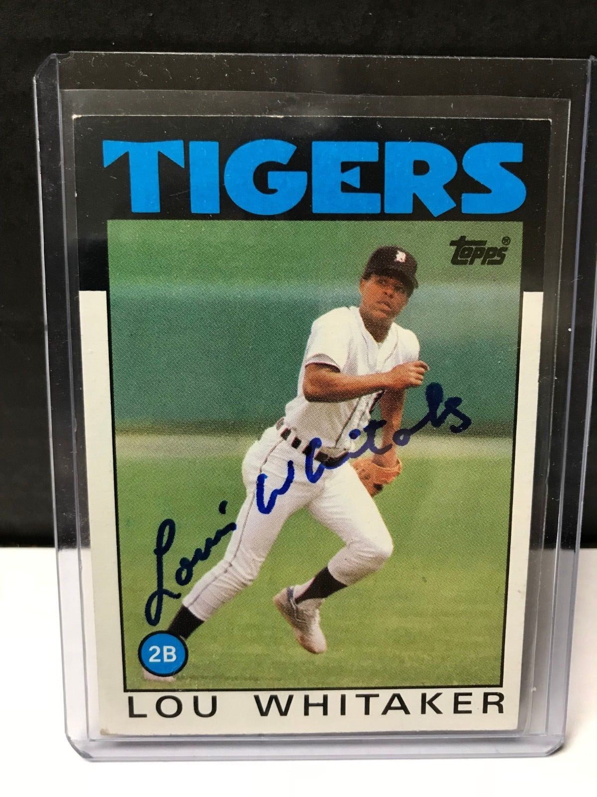 AUTOGRAPHED LOU WHITAKER 1986 TOPPS #20 DETROIT TIGERS | eBay