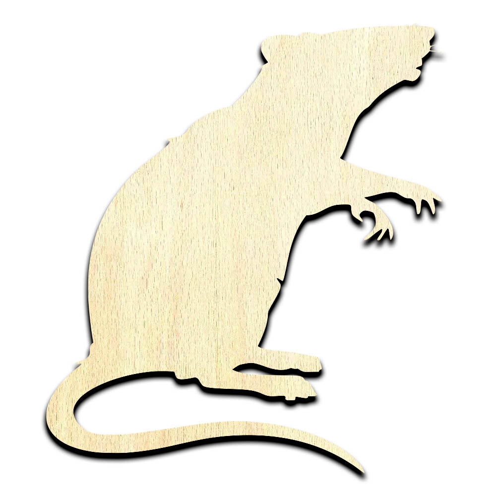Rat Laser Cut Out Unfinished Wood Shape Craft Supply | eBay