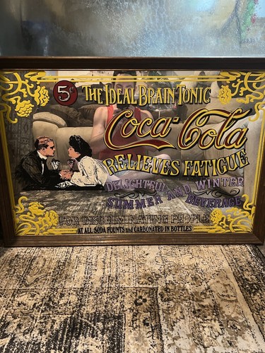 Vintage Coca Cola Mirror Sign Large 37 w x 25 h | eBay