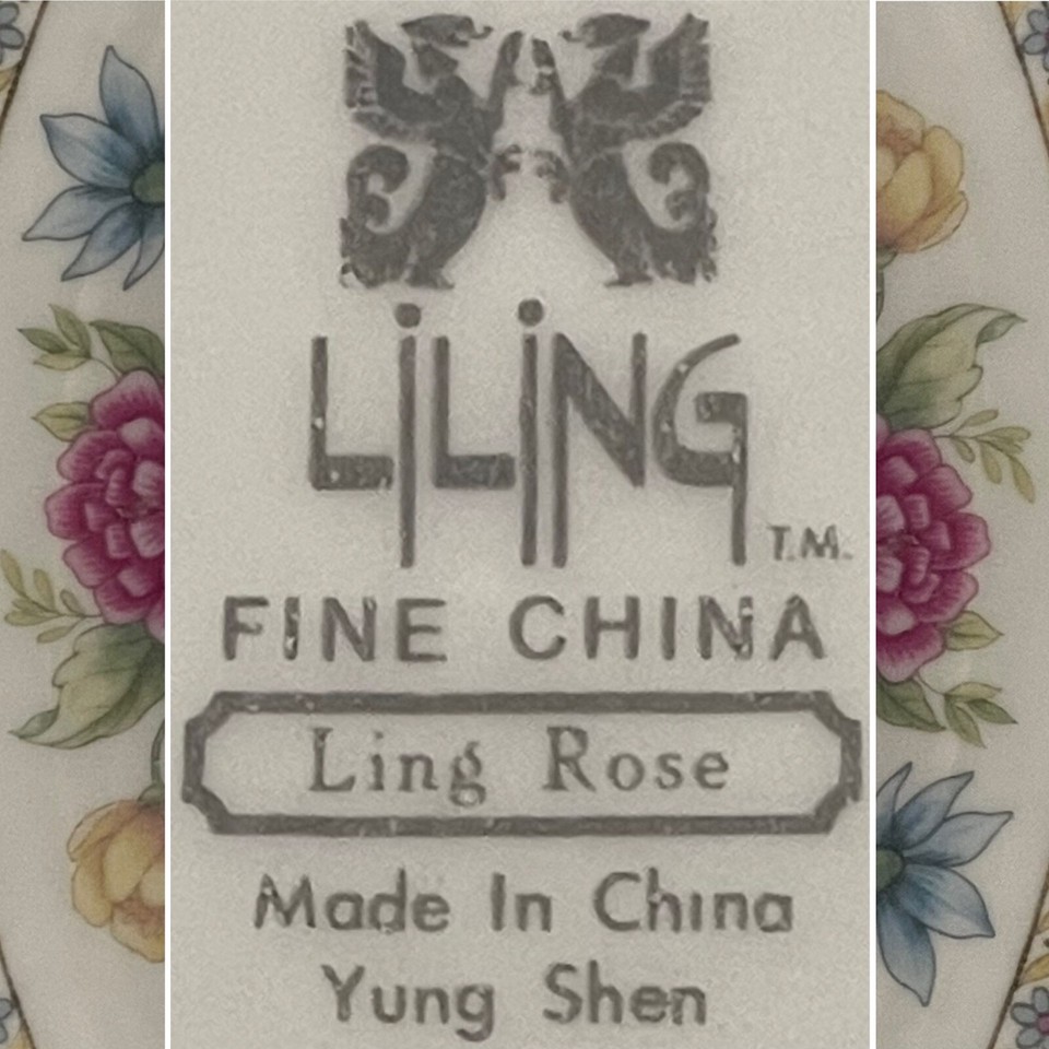 Liling Fine China Ling Rose Dinnerware 20 Piece Set for 4 c1980s Made ...