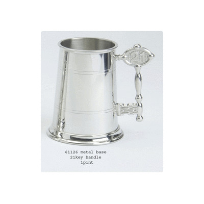 Pewter Tankard 1pt- 21 Key Handle - Free Engraving | eBay
