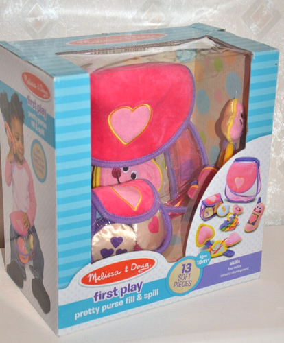Melissa & Doug Pretty Purse Fill Spill Learning Counting Childs Pretend ...