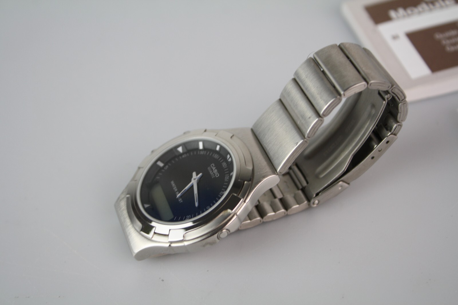 Casio 1301 Mta-1000 Silver Tone Quartz Analog Digital Men's Watch Sz. 6 ...