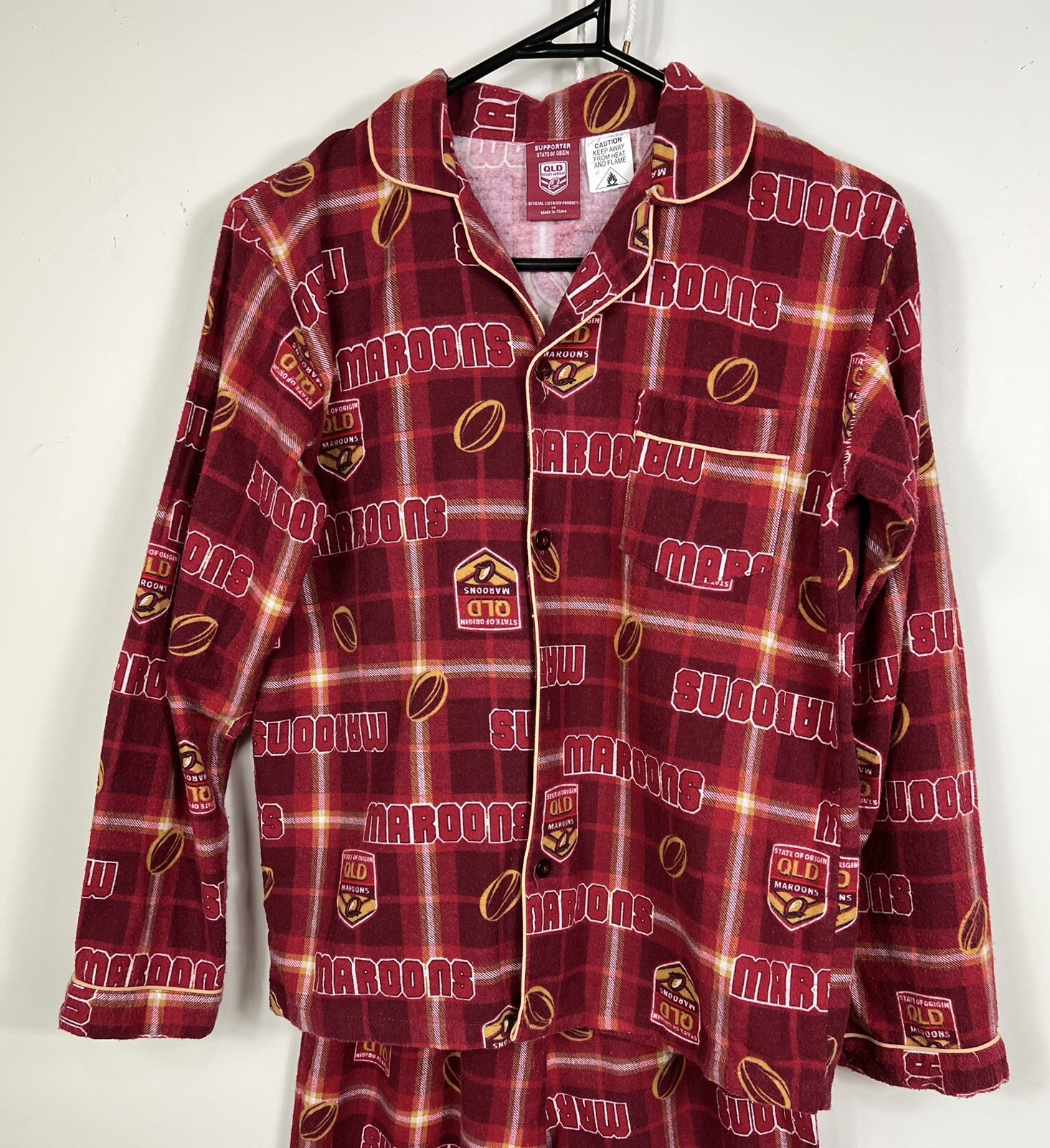 Kid's NRL Maroons State Of Original Flannel Pyjamas - Size 14 | eBay ...