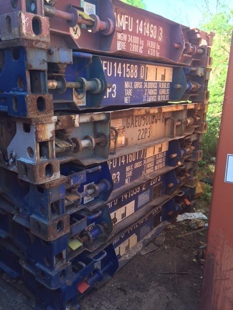 20' Flat Rack Container collapsible flush fold end walls | eBay