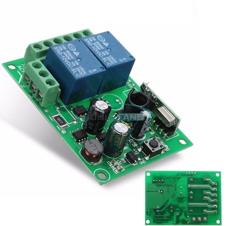 315MHz/433MHZ 2CH Wireless RF Relay Remote Control Switch Receiver 110 ...