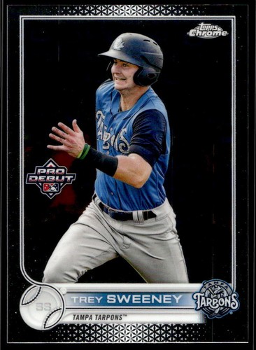 2022 Topps Pro Debut Chrome PDC187 Trey Sweeney Tampa Tarpons Yankees ...