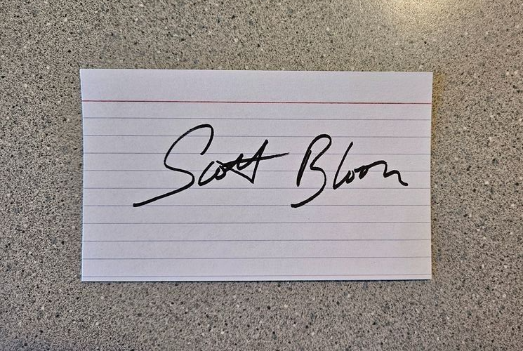 SCOTT BLOOM SIGNED 3x5 INDEX CARD AUTOGRAPH - WHO'S THE BOSS | eBay