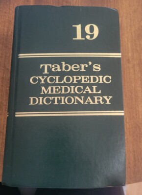Taber's Cyclopedic Medical Dictionary 19th Edition 2001 Hardcover | eBay