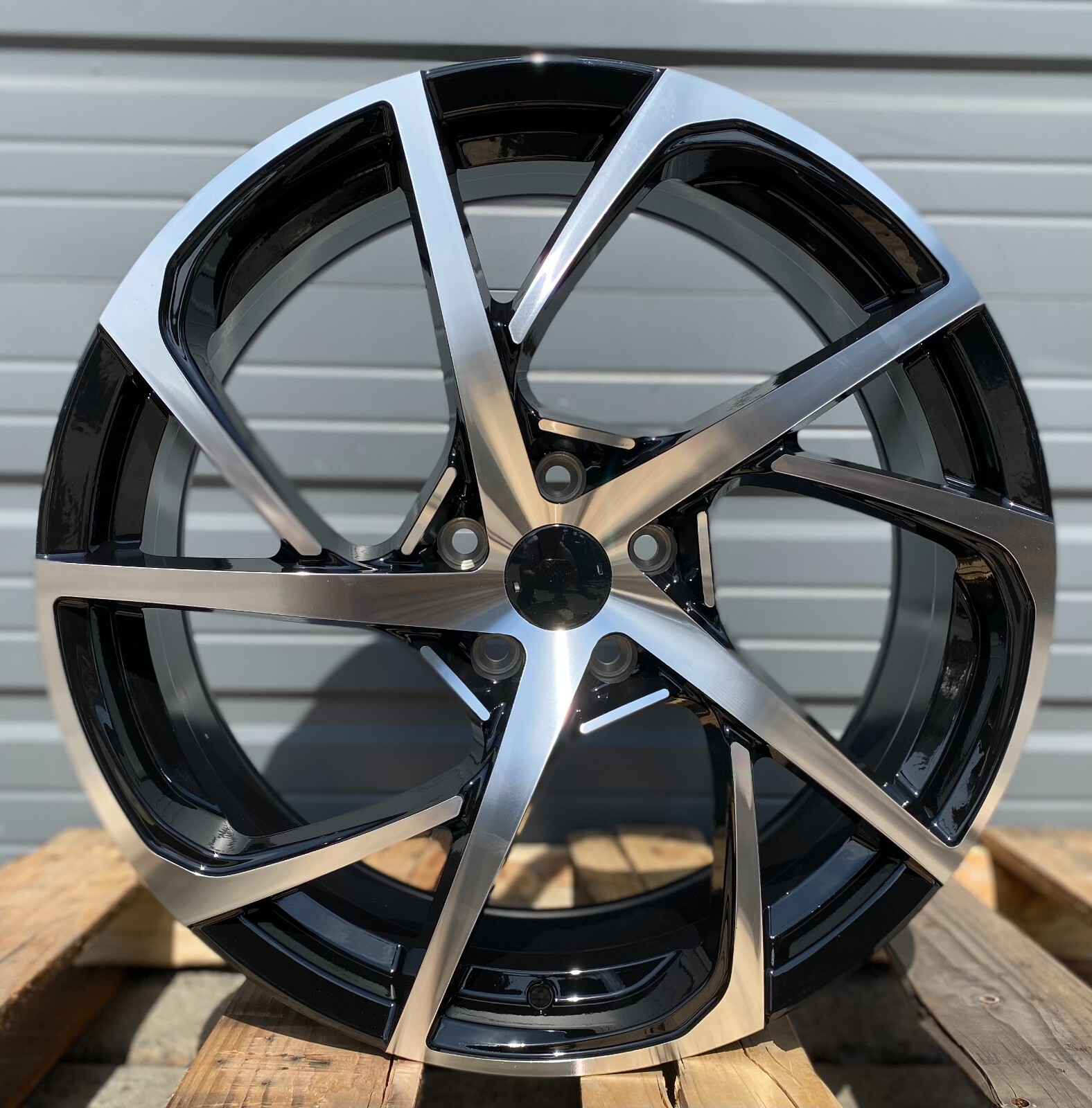 20X8 5X114.3 5X4.5 BLACK MACHINED FACE WHEELS FITS HONDA ACCORD CIVID ...