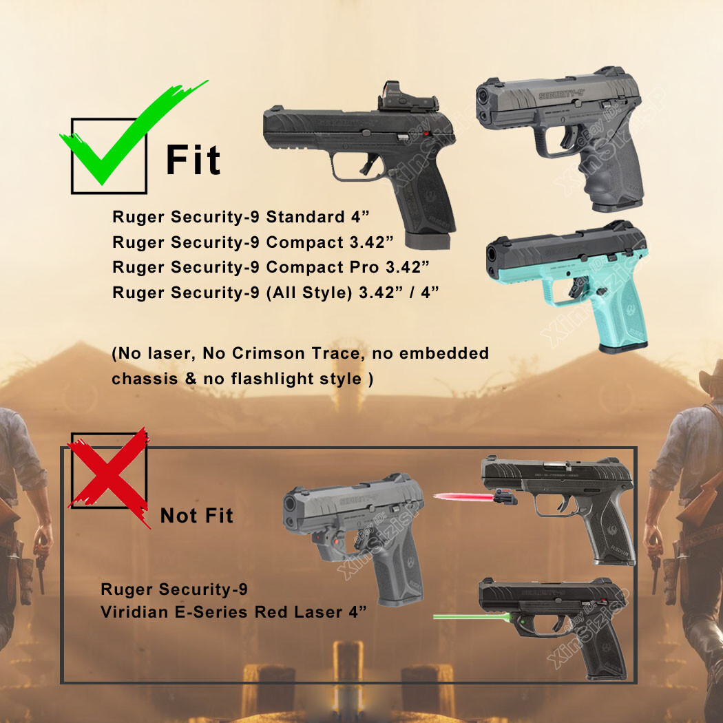 Security 9 Holster For Ruger Security 380 Security-9 Compact/Pro ...