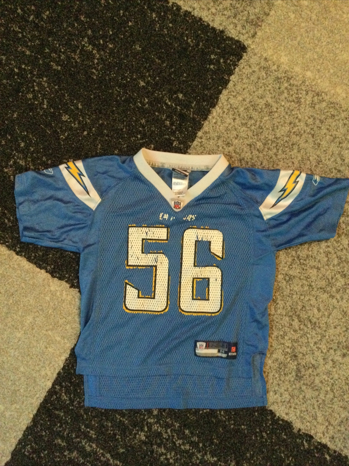 Vintage Reebok NFL San Diego Chargers Sean Merriman 56 Jersey Youth ...