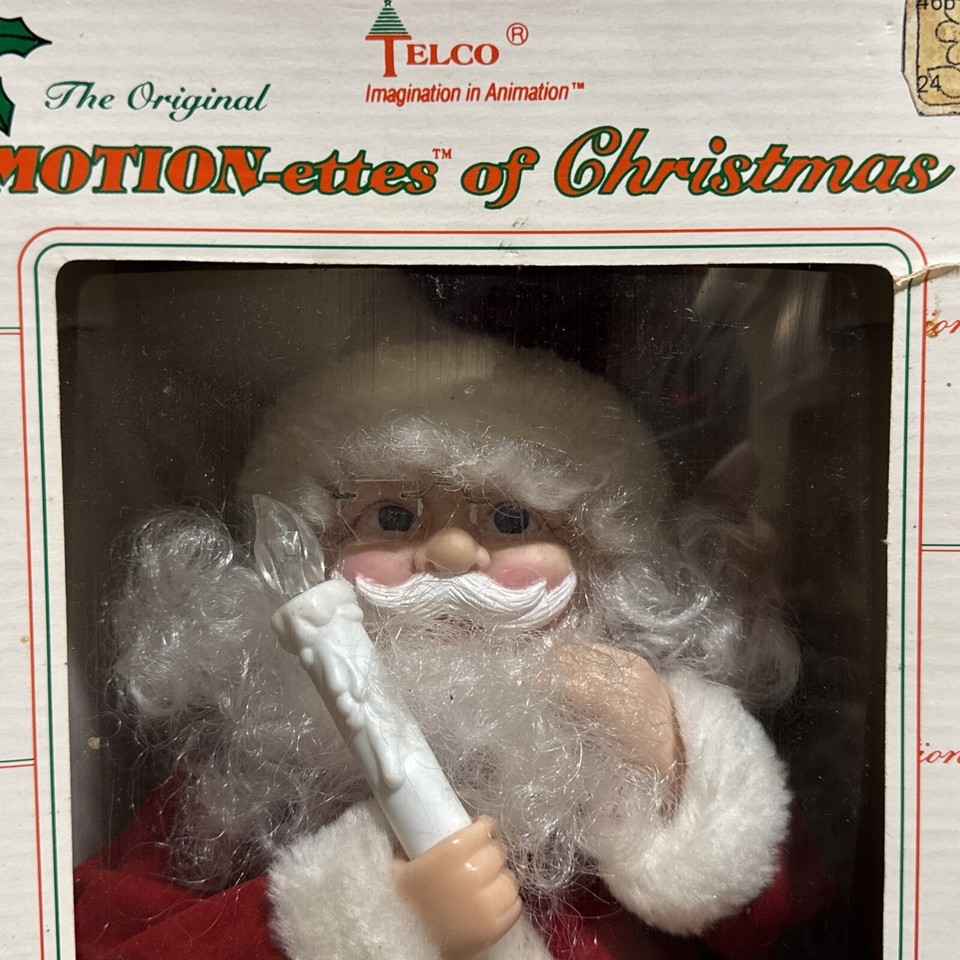 Vintage Telco Motionettes of Christmas Santa Claus Lighted Animated ...