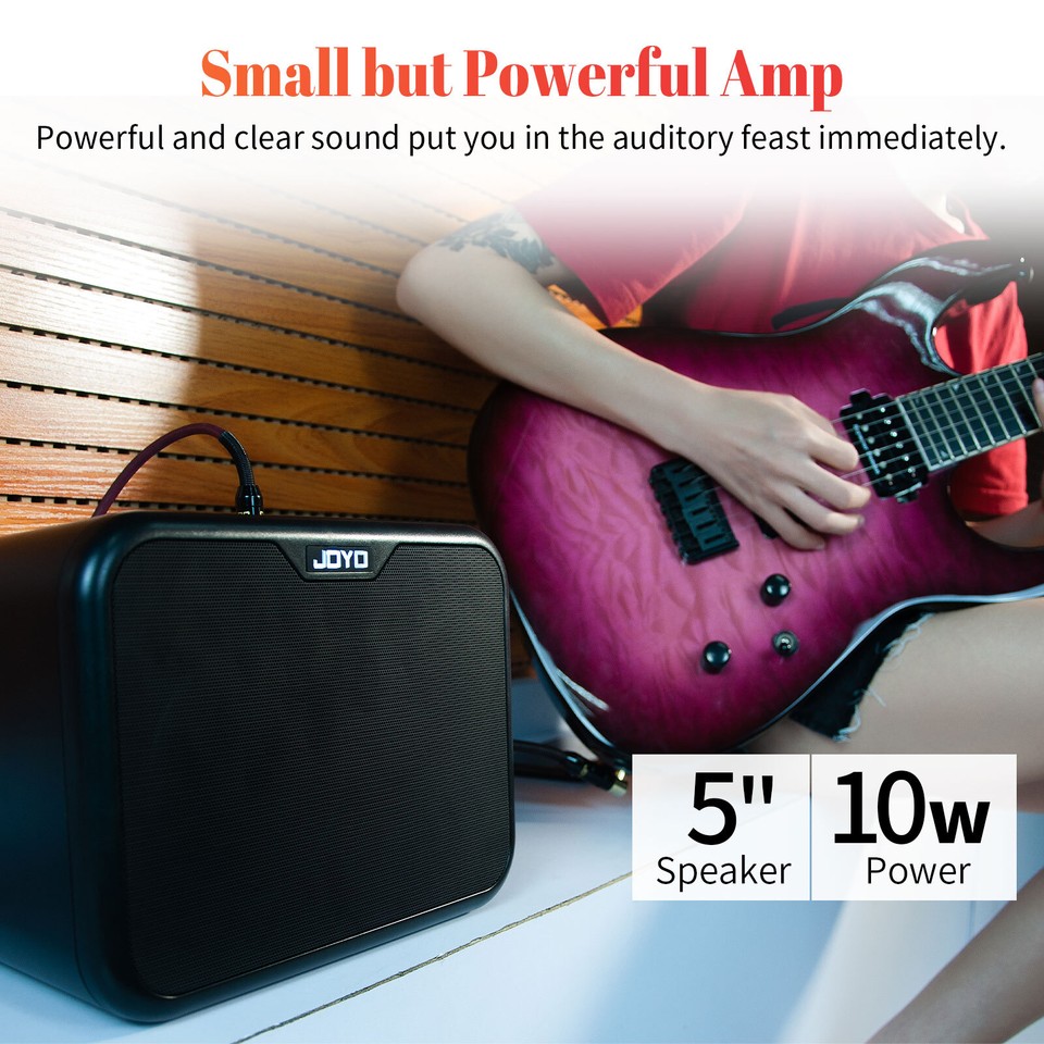JOYO 10W Electric Guitar Amp Mini Portable Guitar Practice Amp Dual ...