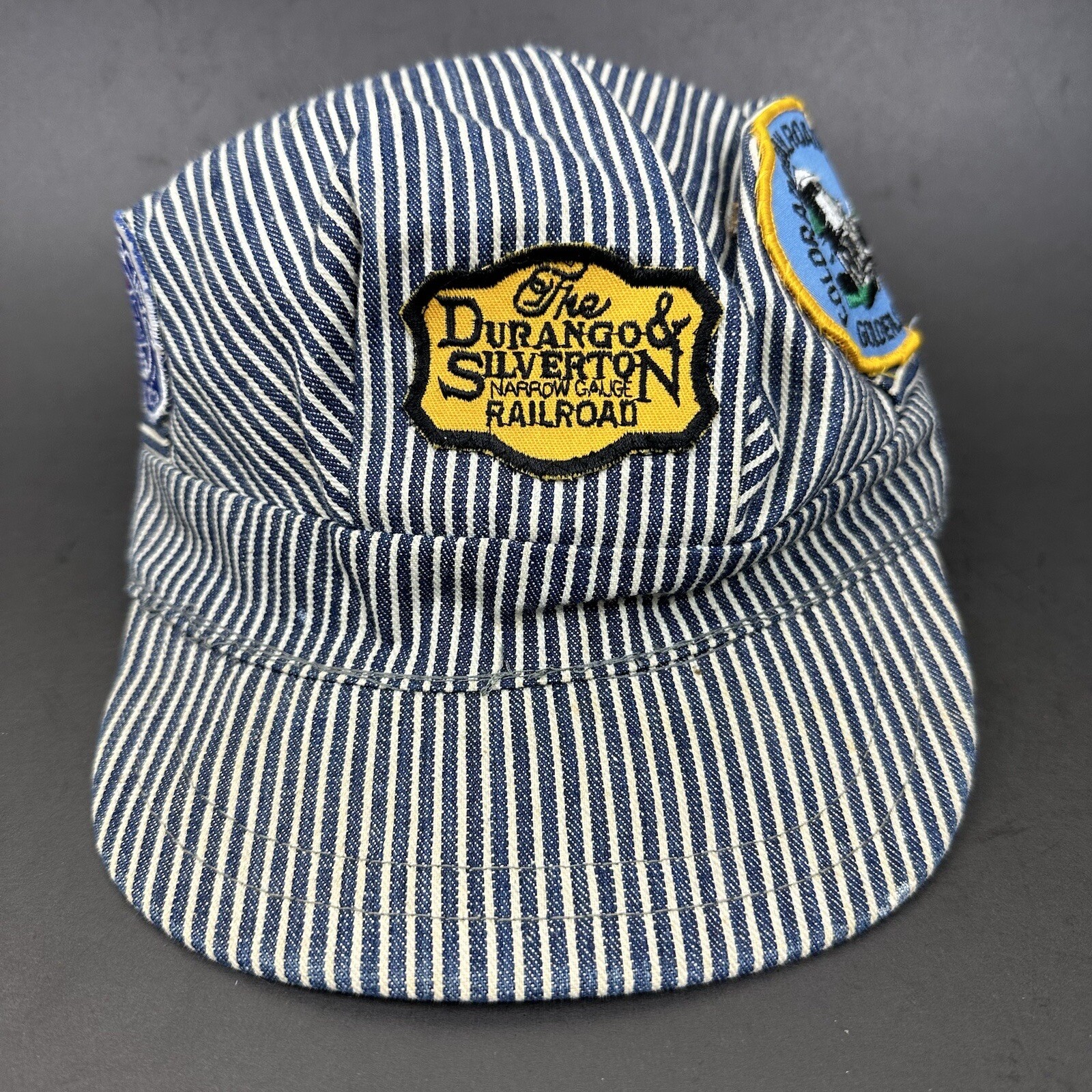 Vintage Durango & Silverton Narrow Gauge Railroad Conductor Cap Hat Stripe Small | eBay