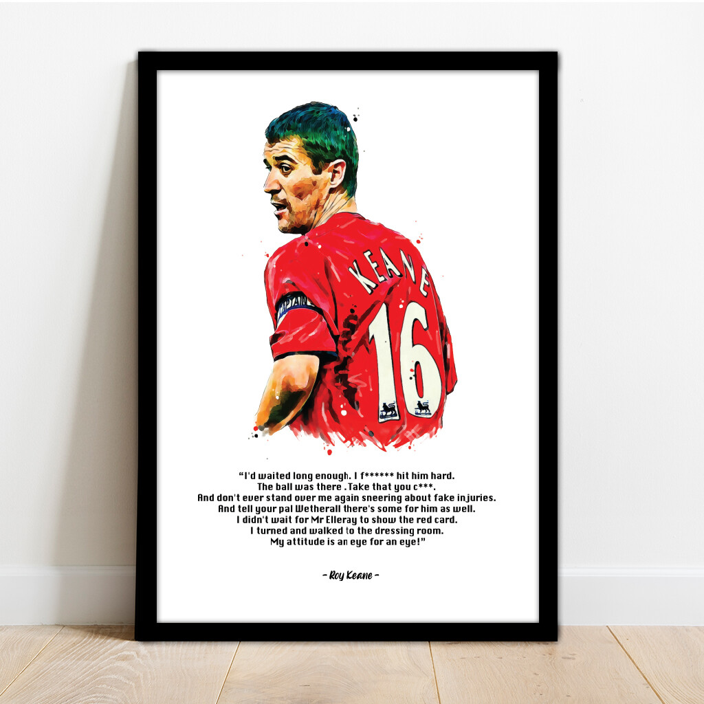 Roy Keane Poster Roy Keane Ireland Football Legend Iconic Portrait