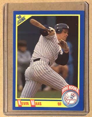1990 SCORE BASEBALL CARD # 606 - KEVIN MAAS - RC ROOKIE - NEW YORK ...